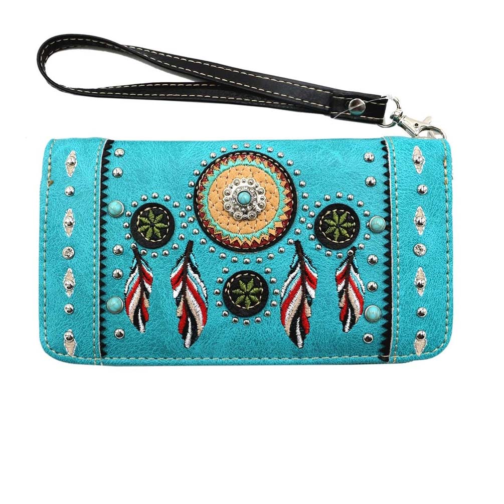Concealed Carry Western Concho Dream Catcher Embroidery Wallet ...